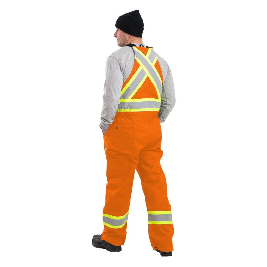 Berne High Visibility Men's Unlined Work Overalls HVB914 - Orange ...