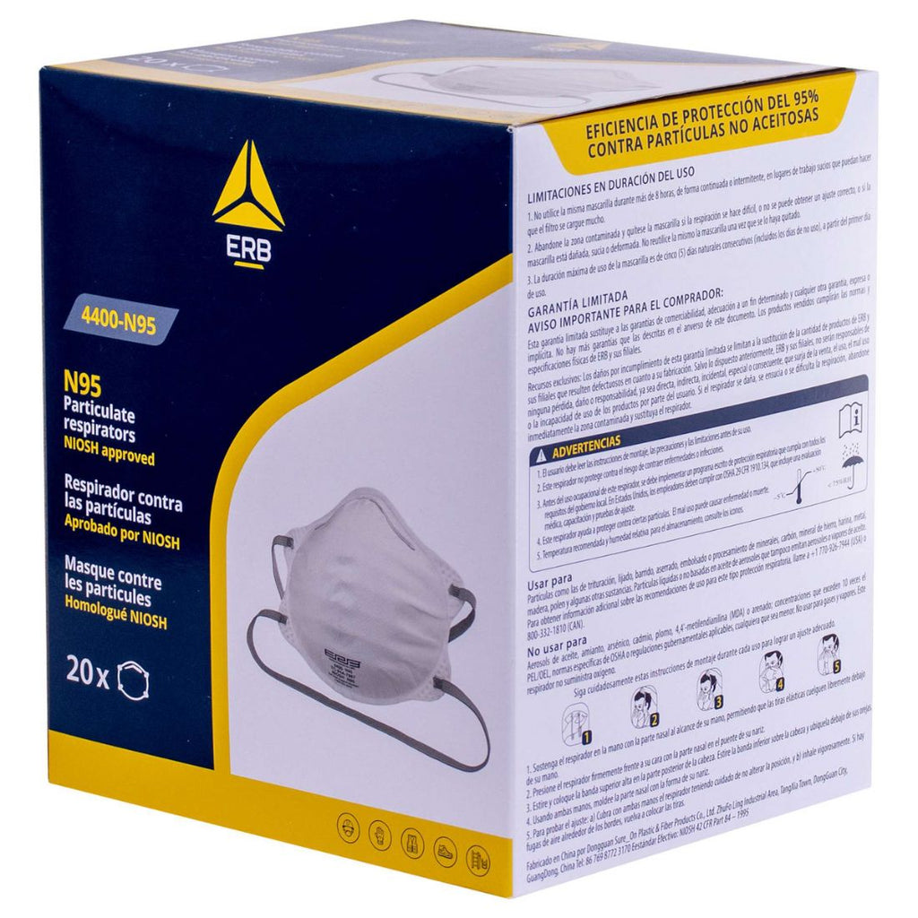 Delta Plus 20-Pack 4400 N95 Particulate Respirator Mask | Work Authority