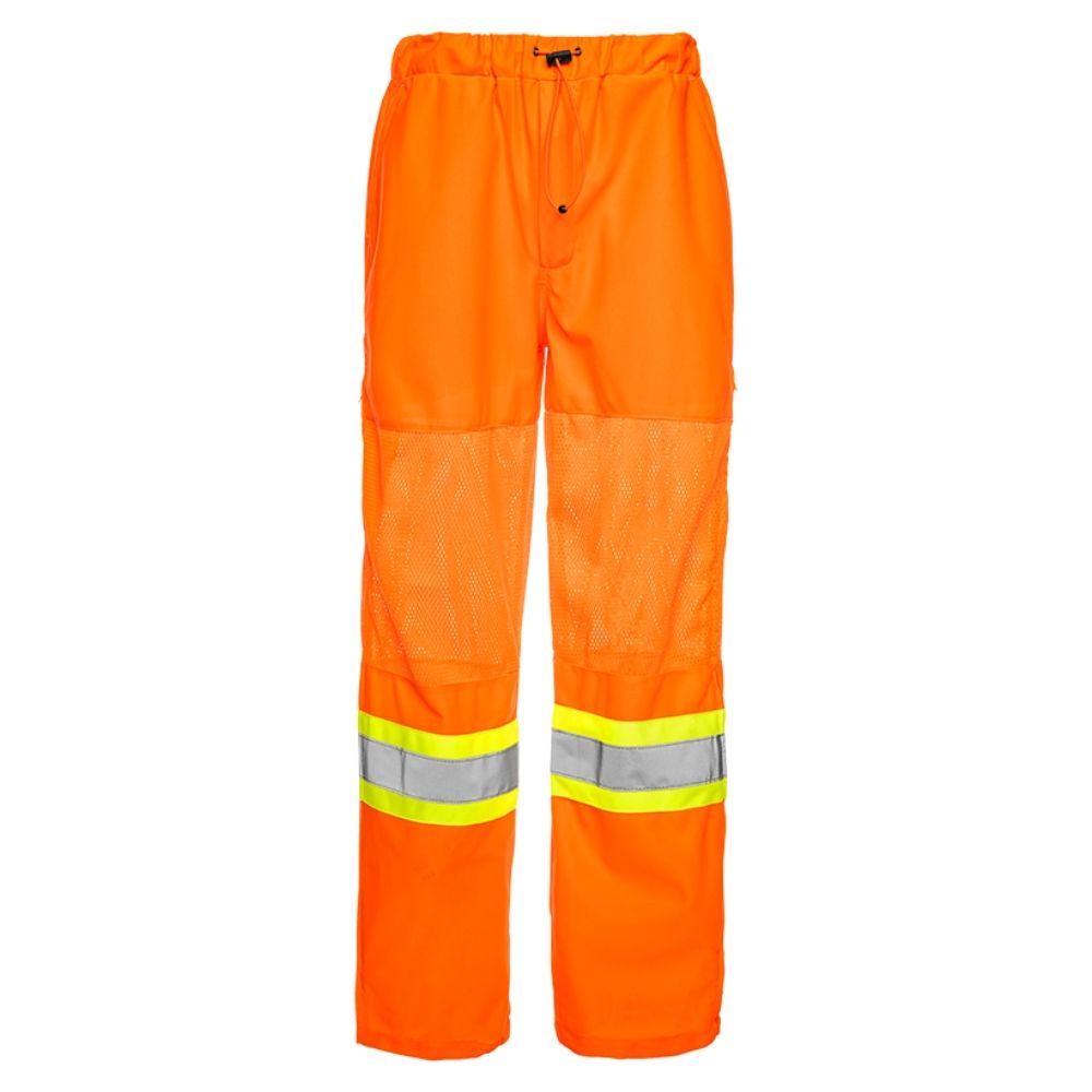Ground Force Hi-Vis Men's Traffic Mesh Work Pants TB01O - Orange | Work ...