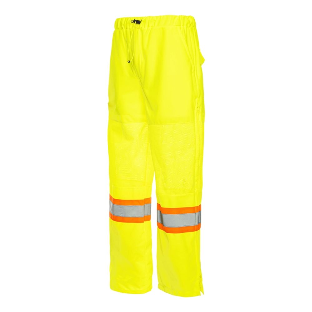 Ground Force Hi-Vis Men's Traffic Mesh Work Pants TB01Y - Yellow | Work ...