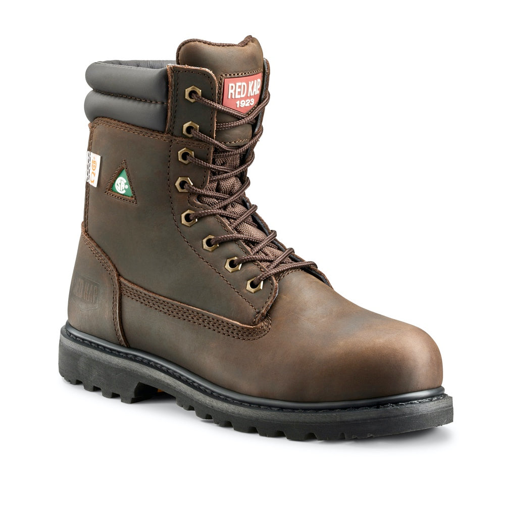 Red Kap Unisex 8" Steel Toe Work Safety CSA Boot CF23100ABR - Brown ...