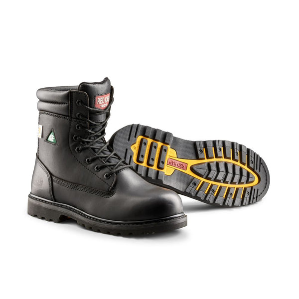 Red Kap Unisex 8" Steel Toe Work Safety CSA Boot CF23100ABK - Black ...