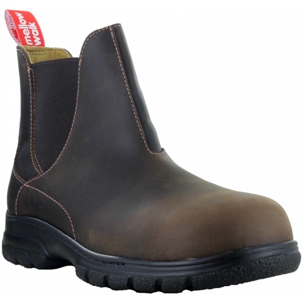 Mellow Walk Maddy Women's Composite Toe Pull On Work Boot Brown 446128 ...