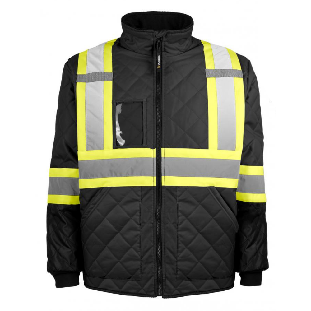 Terra Hi-Vis Lined Freezer Work Jacket 116505 - Black | Work Authority