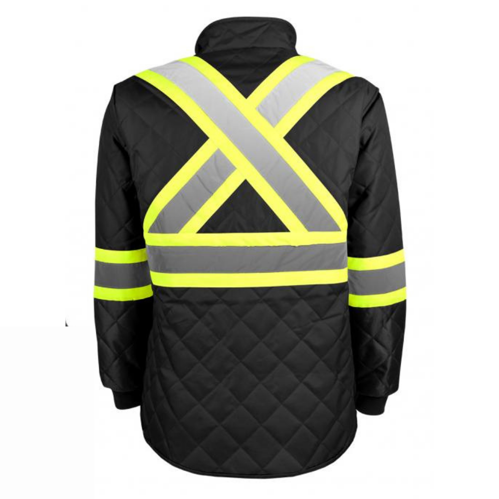 Terra Hi-Vis Lined Freezer Work Jacket 116505 - Black | Work Authority