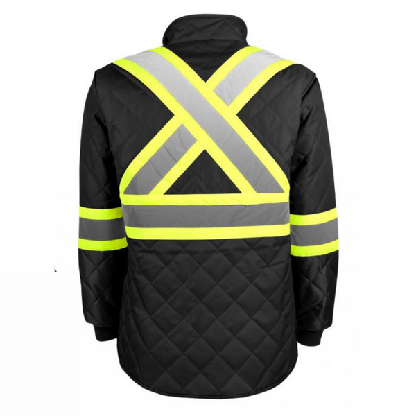 Terra Hi-Vis Lined Freezer Work Jacket 116505 - Black | Work Authority