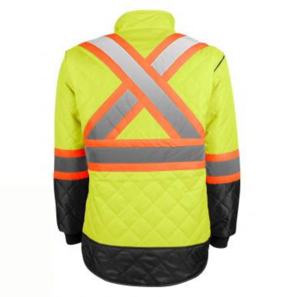 Terra Men's High Visibility Lined Freezer Work Jacket 116505 - Yellow ...